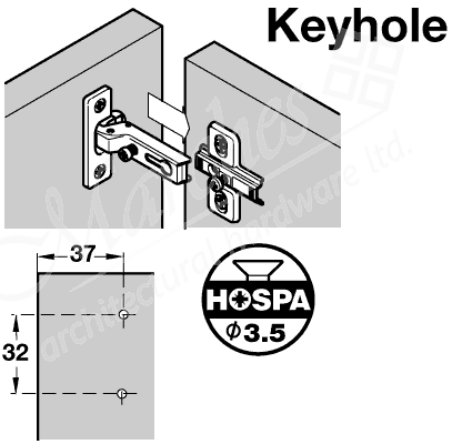Keyhole cruciform mounting plate - Mounting plates: Slide on ...