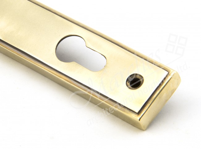 Reeded Slimline Lever Espag. Lock Set - Aged Brass - Espagnolette Door ...