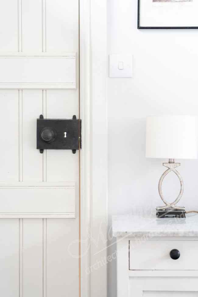 Rim Lock & Cast Iron Cover - Beeswax - Rim Locks & Latches - Locks ...