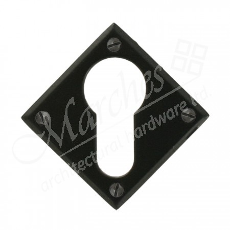 Diamond Euro Escutcheon - Black - Escutcheons - Escutcheons ...