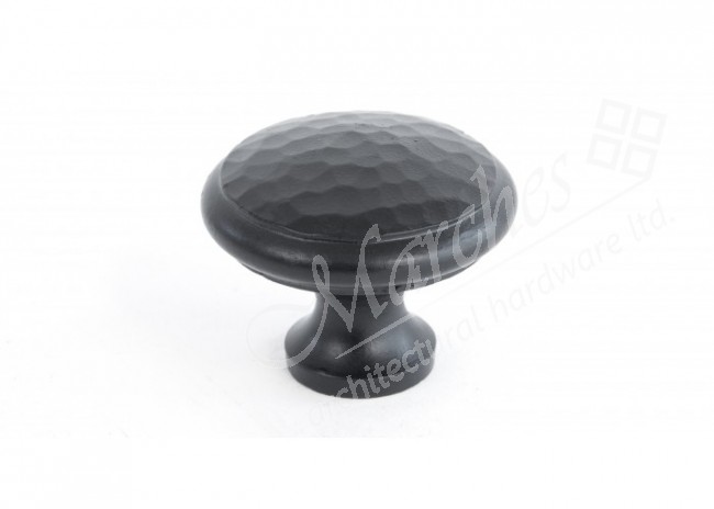 Large - Beaten Cupboard Knob - Black - Round Knobs - Cabinet Knobs - Cabinet Fittings - Cabinet ...
