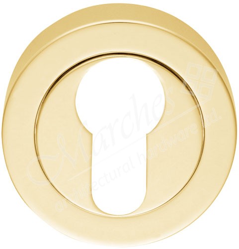 Euro Profile Escutcheon (Concealed Fix) - Polished Brass - Escutcheons ...