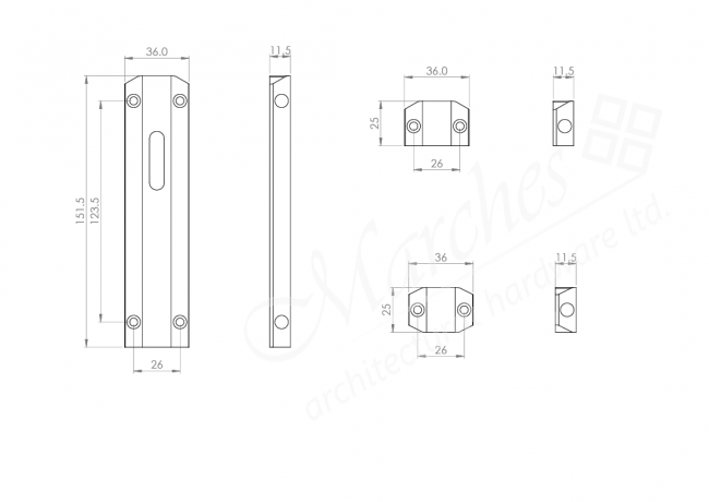 6" Surface Bolt with 3 Keeps - Antique Brass - Slide Action Bolts ...