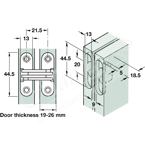 Soss Hinge 203 Ni Pl 180 Deg - Soss/Zysa - Ironmongery Hinges ...