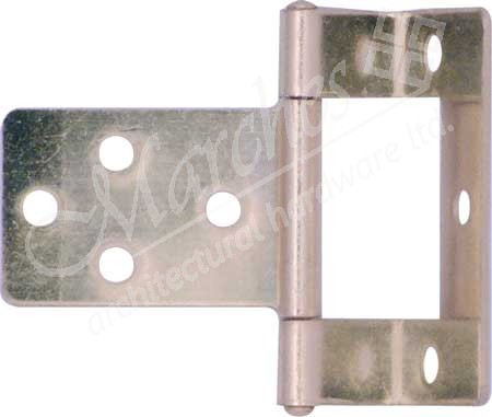Cranked Flush Hinge Brass 50mm - Flush straight hinges - Ironmongery ...