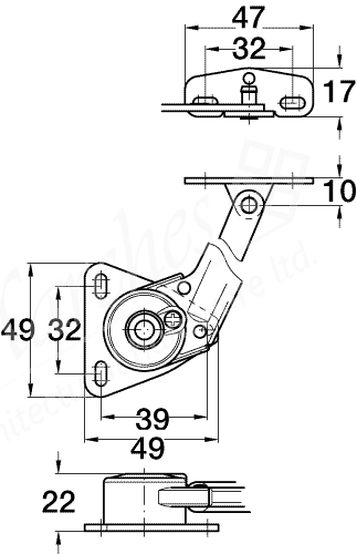 Flap Stay Wooden Flap Rh - Stays: Lid stays - Locking and Security ...