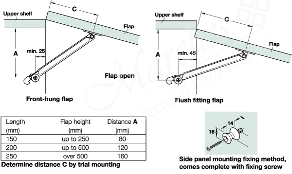Lid stay, with catch - Stays: Lid stays - Locking and Security ...