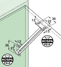 Lid stay, with guide slot - Stays: Lid stays - Locking and Security ...