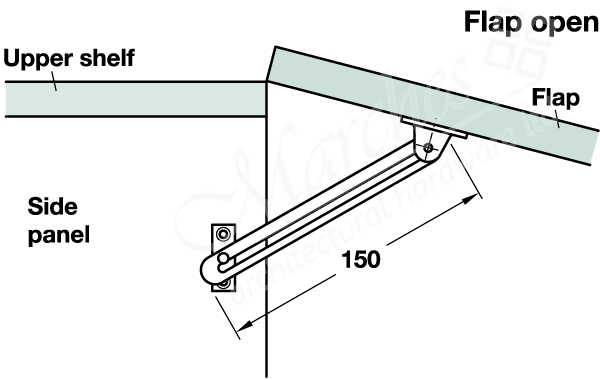 Lid stay, with guide slot - Stays: Lid stays - Locking and Security ...