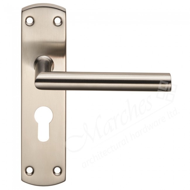 Eurospec - Mitred Euro Lever Lock Handle - SSS - Lever Handles on ...