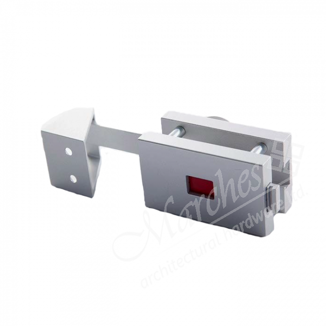 Square Cubicle Lock Set - Satin Anodised Aluminium - Security ...