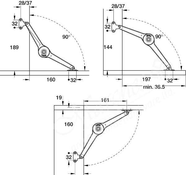 Flap Stay Nickel Plated 37mm - Stays: Flap stays - Locking and Security ...