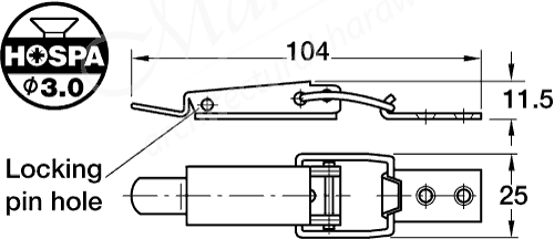 Spring Clips Galv. 104mm - Table fittings - Cabinet Components - Hafele ...