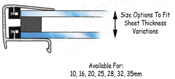 Exitex - Aluminium 2.1m Roof End Closure 28mm - Brown - End Closures ...