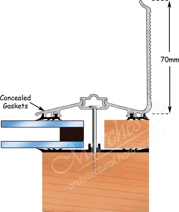 Exitex - Capex 70 Wall Finishing Profile + Rag 55 6m - Aluminium ...