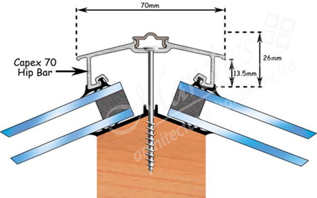 Exitex - Capex 70 Hip Bar + Rag 55 4.8m - Aluminium - Capex 70 - Capex ...