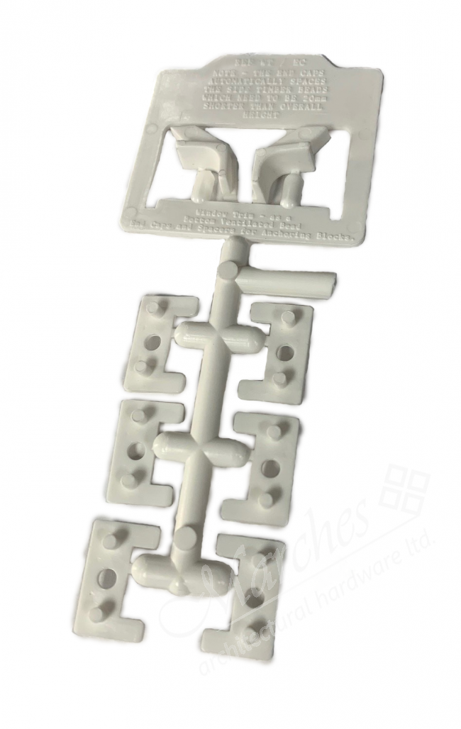 PWT/17 End Cap (Flat) - White - PWT 17mm Window Trim - Aluminium ...