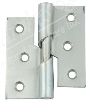 3" Steel Rising Butt Hinge RH (pair) - Zinc - Rising Butt / Lift-Off ...
