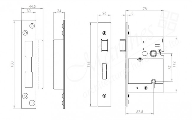 Eurospec British Standard 5 Lever Sash Locks - SSS - British Standard ...