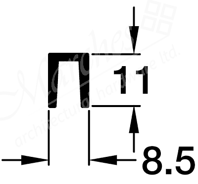 Bottom Guide Profile Pl 2m - Guide rails/profiles - Folding & Sliding ...