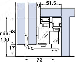 Bottom Guide Rail Anod Alu 3m - Guide rails/profiles - Folding ...