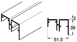 Bottom Guide Rail Anod Alu 3m - Guide rails/profiles - Folding ...