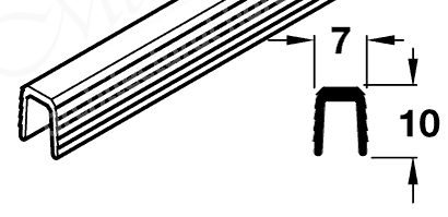Guide Channel Plastic 7mm 2.5m - Retainer profiles - Folding & Sliding ...
