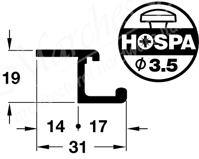 Top Track Concealed Alu 3.5m - Tracks - Folding & Sliding Door Systems ...
