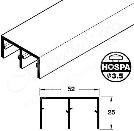 Double bottom guide channel - Channels - Folding & Sliding Door Systems ...
