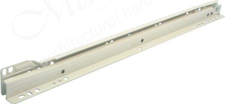 Drawer runners, single extension, 30 kg capacity, base mounting, cream ...