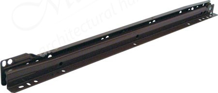 Drawer runners, single extension, 30 kg capacity, base mounting, brown ...