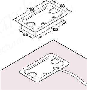 Rectangular cable outlets, 55 x 105 mm - Cable outlets - Cable ...
