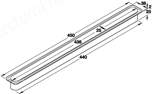 Paper guides, 30 x 440 mm - Paper guides - Office furniture fittings ...