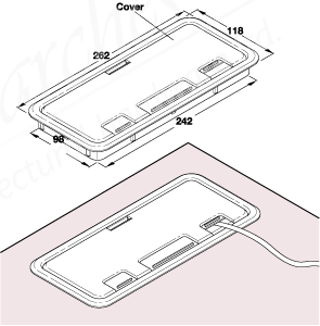 Rectangular cable outlets, 98 x 242 mm - Cable outlets - Cable ...