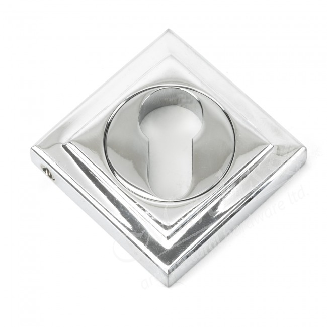 Round Euro Escutcheon (Square) - Polished Chrome - Escutcheons ...