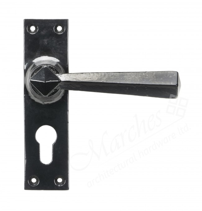 Straight Lever Euro Lock Set - Various Finishes - Door Furniture ...