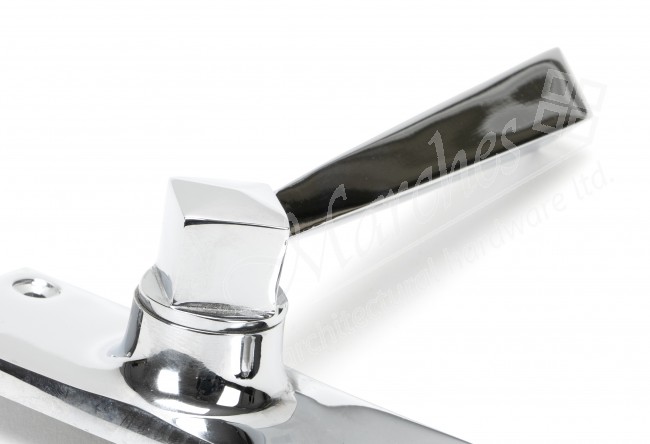 Polished Chrome Straight Lever Euro Lock Set - Lever Handles on ...