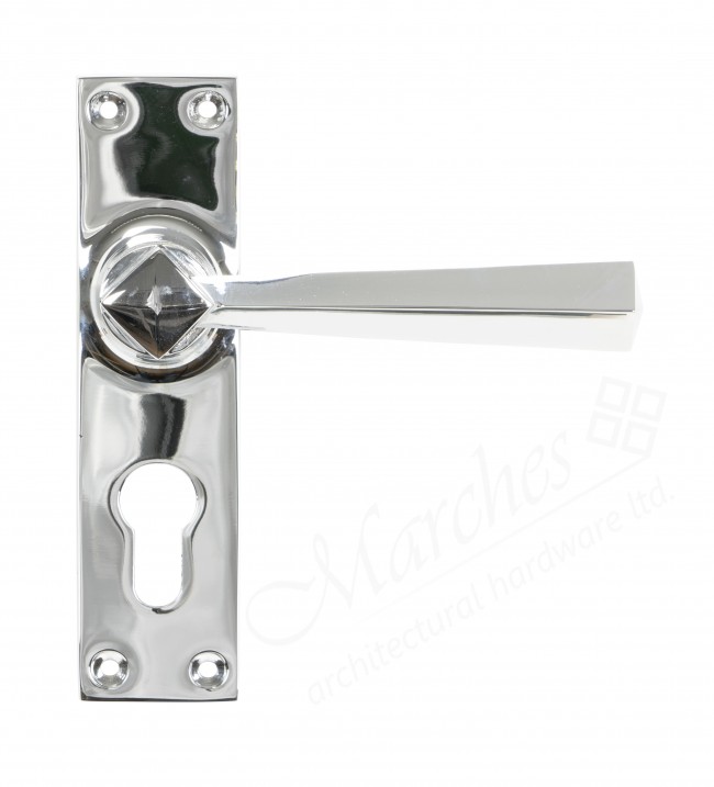 Straight Lever Euro Lock Set - Various Finishes - Door Furniture ...