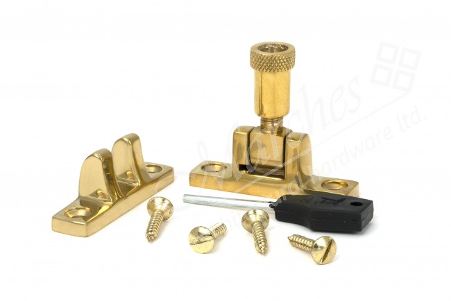 Brompton Brighton Fastener - Narrow (Square) - Polished Brass - Sash ...