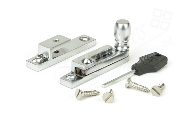 Narrow Mushroom Quadrant Fastener - Satin Chrome - Sash Fasteners ...