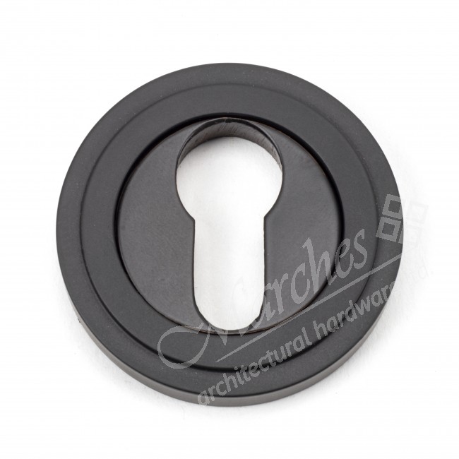 Round Euro Escutcheon (Art Deco) - Aged Bronze - Escutcheons ...