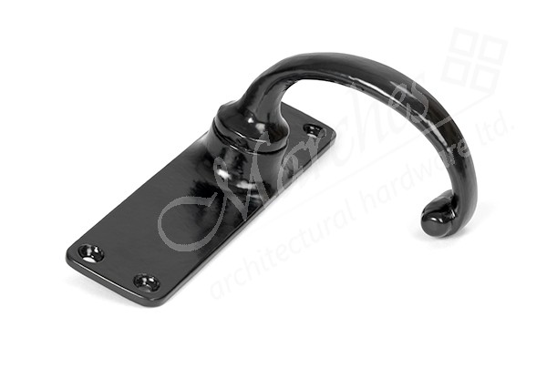 Lever Handle Set - Black - Lever Handles on Backplate - Door Handles ...