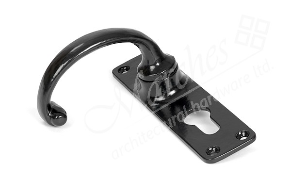 Lever Euro Lock Set - Black - Lever Handles on Backplate - Door Handles ...