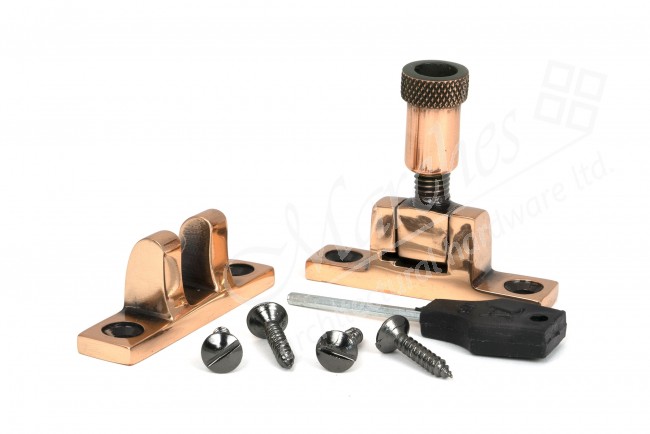 Brompton Brighton Fastener - Narrow (Square) - Polished Bronze - Sash ...