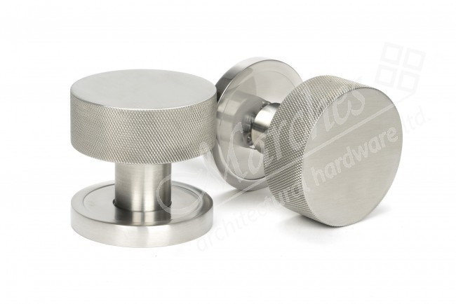 Brompton Mortice/Rim Knob Set (Plain) - Satin Marine SS (316) - Rim ...