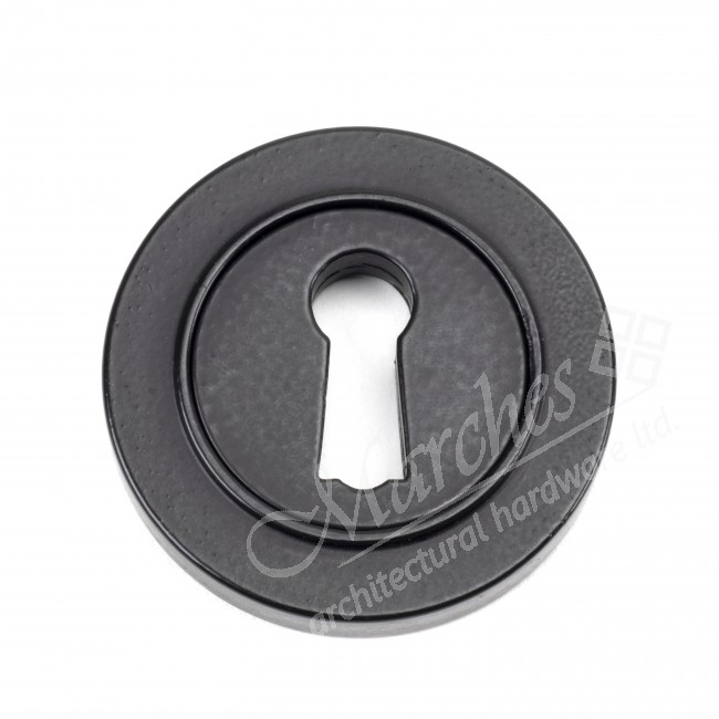 Matt Black Round Escutcheon (Plain) - Escutcheons - Escutcheons ...
