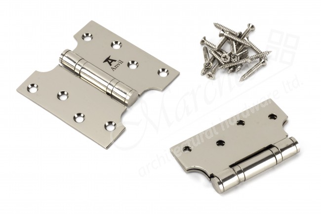 4" x 2" x 4" Parliament Hinge (pair) SS - Polished Nickel - Parliament ...