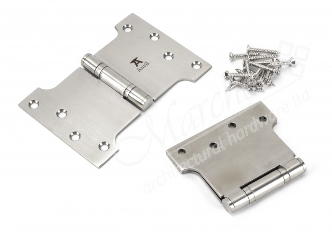 4" x 4" x 6" Parliament Hinge (pair) SS - Satin SS - Parliament ...