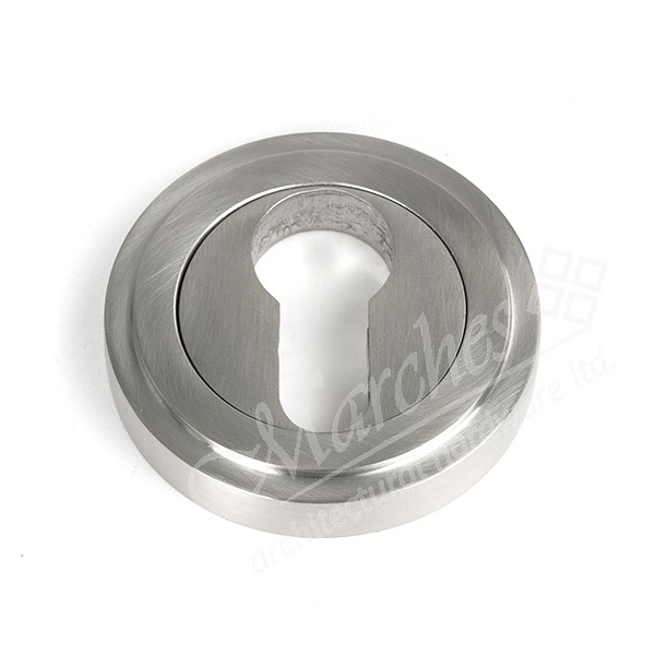 Round Euro Escutcheon (Art Deco) - Satin SS (316) - Escutcheons ...