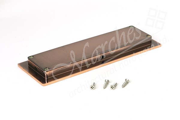 175mm Plain Rectangular Pull - Polished Bronze - Sliding & Pocket Door ...